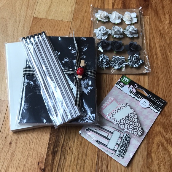 Office | 6 Piece Paper Set Notebooks Pencils And And Clips | Poshmark
